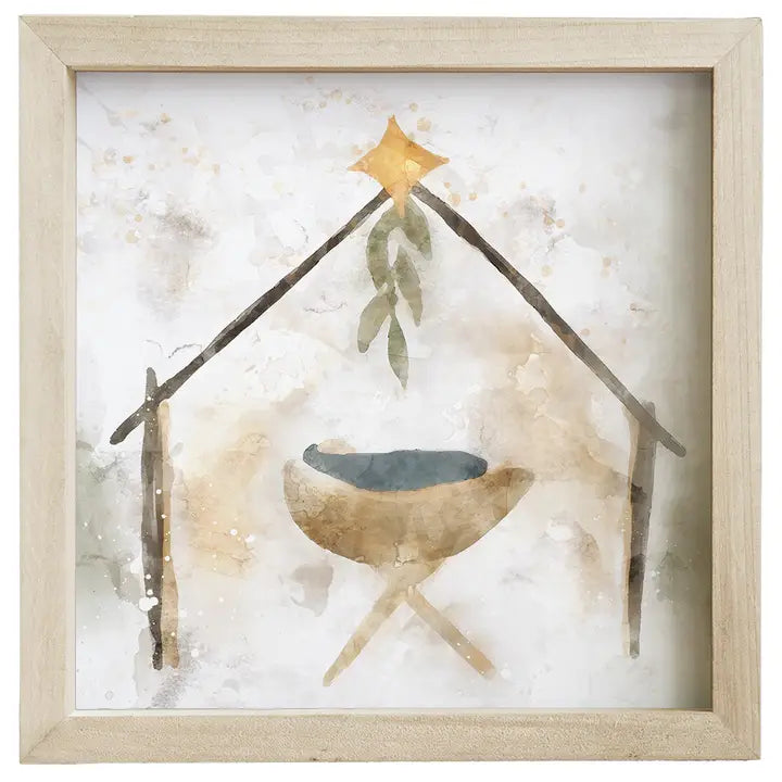 Watercolor Manger Frame – Humboldt Engraving & Gifts